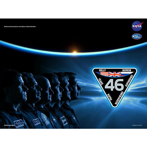 Плакат, постер на бумаге Space: Expedition 46/Космос/искусство/арт/абстракция/творчество. Размер 42 х 60 см
