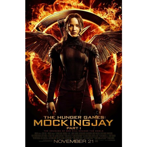 Плакат, постер на бумаге Голодные игры: Сойка-пересмешница. Часть I (The Hunger Games: Mockingjay-Part 1, 2014г). Размер 42 х 60 см