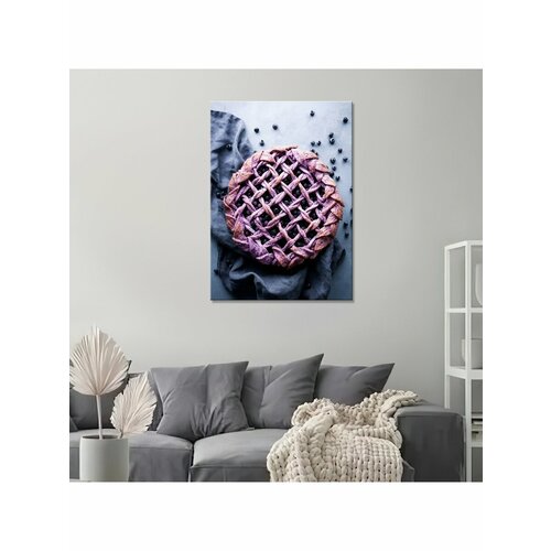 Картина на холсте с подрамником Пирог с голубикой 40х60