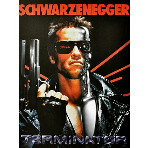 Плакат, постер на бумаге Terminator/Терминатор: Арнольд Шварценеггер/винтажный/ретро. Размер 30 х 42 см
