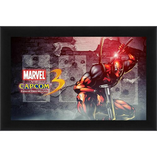 Плакат, постер на холсте Marvel Vs. Capcom 3. Размер 60 х 84 см
