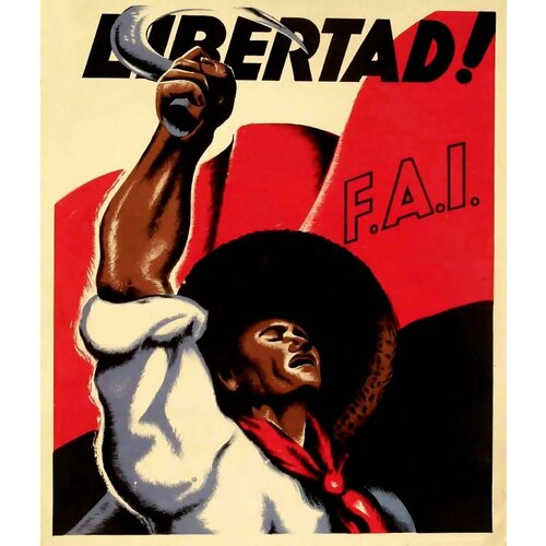 Плакат, постер на холсте Libertad/Свобода. Размер 42 на 60 см