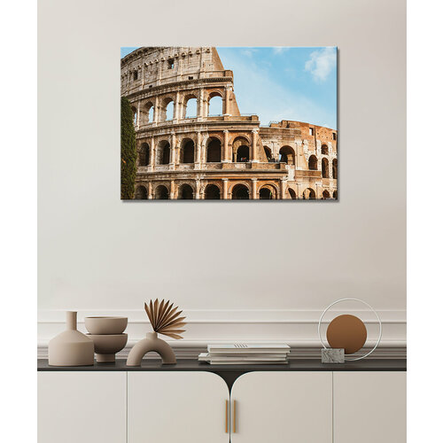 Картина/Картина на холсте для интерьера/Картина на стену/Картина для кухни/ -Италия Рим Колизей 20х30