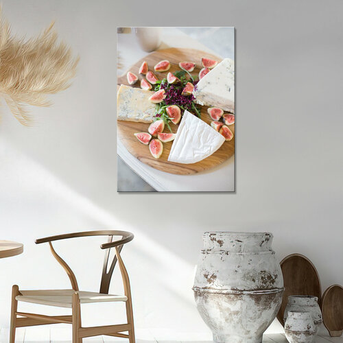 Картина/Картина на холсте для интерьера/Картина на стену/Картина для кухни/ - Инжир сыр 40х60