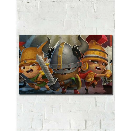 Картина интерьерная на рельефной доске, размер 47х30, материал ОСП игра World of Warriors - 11214 Г