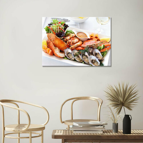 Картина/Картина на холсте для интерьера/Картина на стену/Картина для кухни/ - Красивые морепродукты(3) 40х60