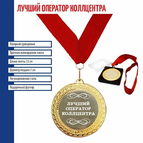 Подарки Сувенирная медаль "Лучший оператор коллцентра"