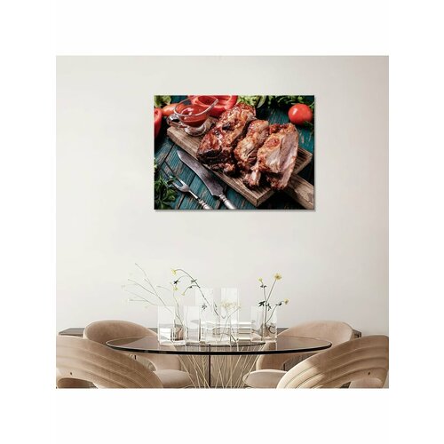 Картина на холсте с подрамником Жареное мясо 60х80