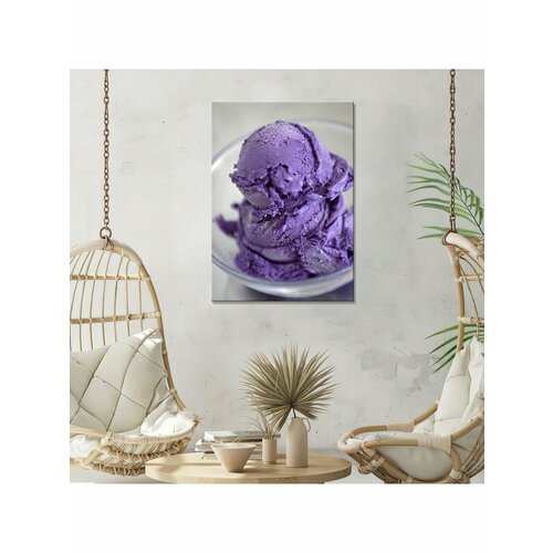 Картина на холсте с подрамником фиолетовое мороженое 30х40