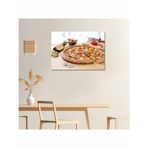 Картина на холсте с подрамником Пицца с ананасом 40х60