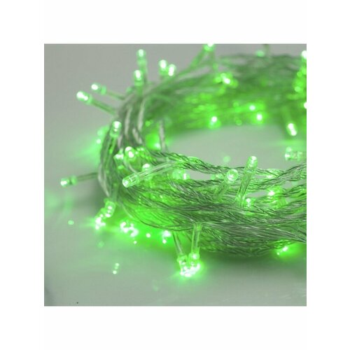 Гирлянда светодиодная ECOLA 220V IP44 Бахрома 5x0.5м 135Led Зеленый, Green, 8 режимов, прозр. провод с вилкой (N4GM05ELC)