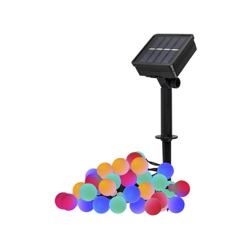 Гирлянда светодиодная 30LED 6,35м SLR-G07-30M разноцветные матовые шарики солн. батарея IP55 ФАZА