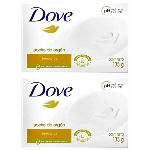 Dove Крем-мыло туалетное Aceite de Argan с аргановым маслом, 135 г, 2 шт