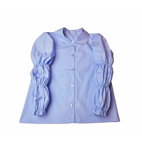 Школьная блуза Сказка, размер 116/60, голубой