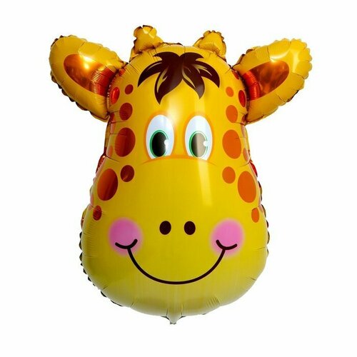 Шар фольгированный 36" «Большая голова. Милый жираф» (комплект из 10 шт)
