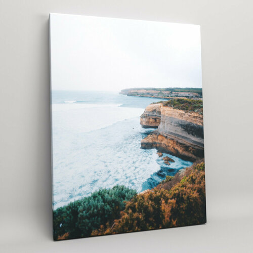 Картина на холсте (интерьерный постер) "Пейзажи острова Мальты" пейзаж, с деревянным подрамником, размер 45x60 см