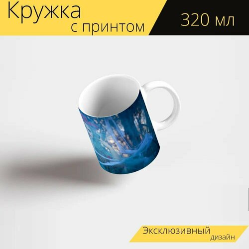 Кружка с рисунком, принтом "Хеллоуин, женщина, платье" 320 мл.