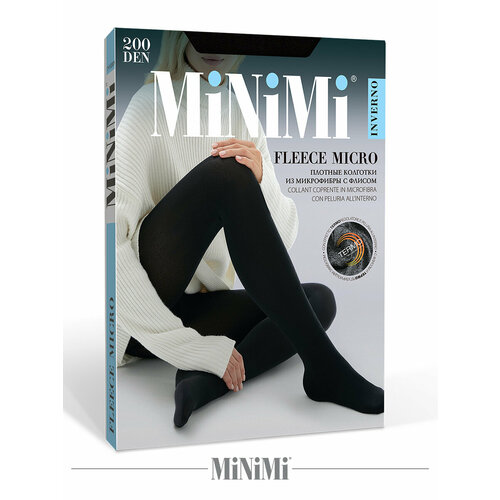 Колготки  MiNiMi Fleece Micro, 200 den, размер 3, черный