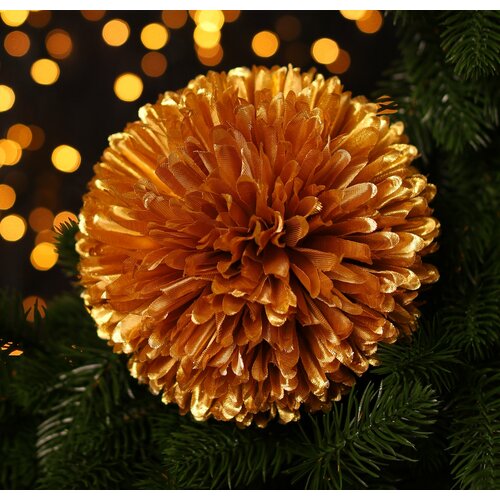 Рождественская декорация (Цветок 14 см) оранжевый