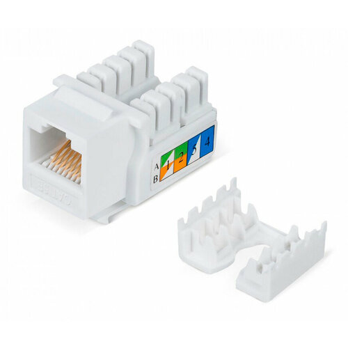 Модуль Hyperline WRLine WR-KJ-RJ45-C5E-90 информ. KeystoneRJ45 1 кат.5E UTP бел. (упак:1шт)