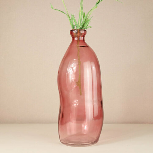 Koopman Стеклянная ваза-бутылка Adagio 36 см розовая 008000140