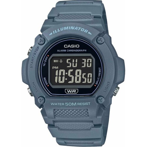 Наручные часы CASIO Collection W-219HC-2B, синий, черный