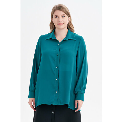 Блуза Olsi, размер 64, зеленый