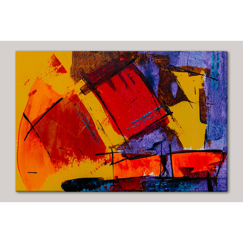 Картина для интерьера на холсте, «Абстрактное искусство» 53х80, холст натянут на подрамник