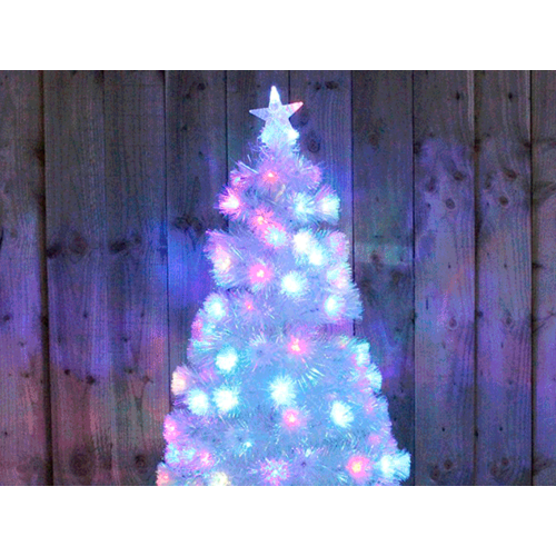 Елка светодиодная, елка новогодняя светящаяся, ель искусственная, с подсветкой, встроенная гирлянда, 90 см, белая