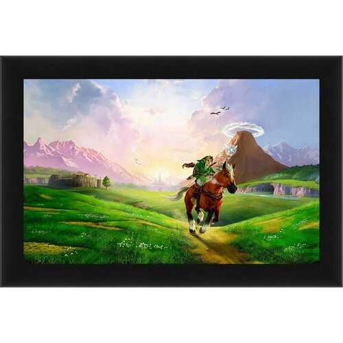 Плакат, постер на бумаге The Legend Of Zelda: Ocarina Of Time. Размер 21 х 30 см