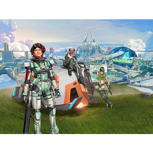 Плакат, постер на холсте Apex Legends/игровые/игра/компьютерные герои персонажи. Размер 42 х 60 см