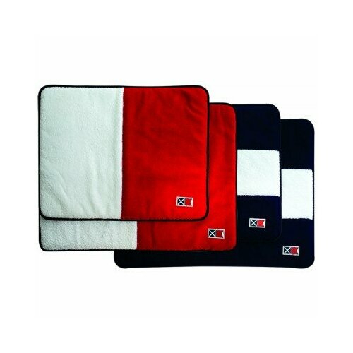Набор ковриков, 2 белых с красным, 2 темно-синих с белым, 60x45 и 50x40 см