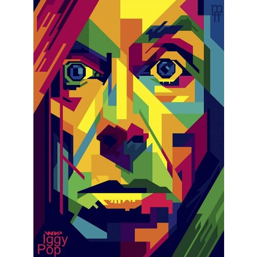 Плакат, постер на холсте Iggy Pop/Игги Поп. Размер 30 х 42 см