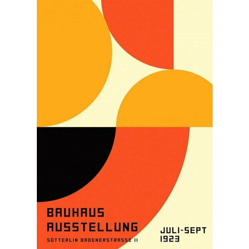 Плакат, постер на холсте Bauhaus Ausstellung 1923/Выставка Баухауса 1923 г. Размер 21 на 30 см