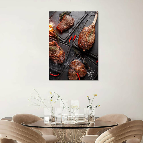 Картина на холсте для интерьера - "горячее мясо 60х80"