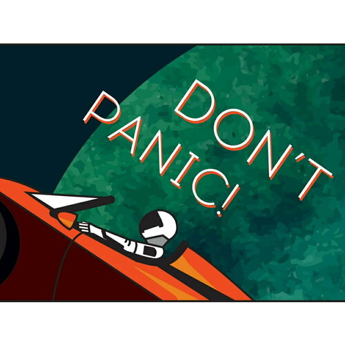 Плакат, постер на бумаге Dont Panic/Без Паники/искусство/арт/абстракция/творчество. Размер 60 на 84 см