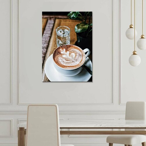 Картина/Картина на холсте для интерьера/Картина на стену/Картина для кухни/ - Кофе с красивой пенкой 40х60