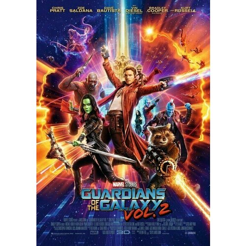 Плакат, постер на холсте Стражи Галактики. Часть 2 (Guardians of the Galaxy Vol. 2), Джеймс Ганн. Размер 60 х 84 см
