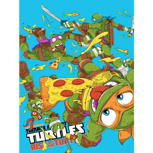 Плакат, постер на холсте Teenage Mutant Ninja Turtles/Черепашки Ниндзя/комиксы/мультфильмы. Размер 30 х 42 см