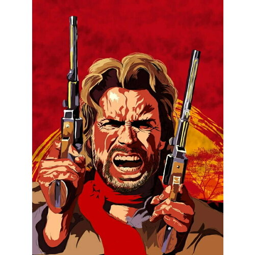 Плакат, постер на холсте Red Dead Redemption 2/искусство/арт/абстракция/творчество. Размер 21 х 30 см