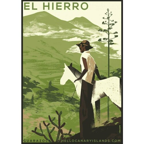 Плакат, постер на бумаге El Hierro-Canary Islands/Эль Йерро-Канарские острова. Размер 30 на 42 см