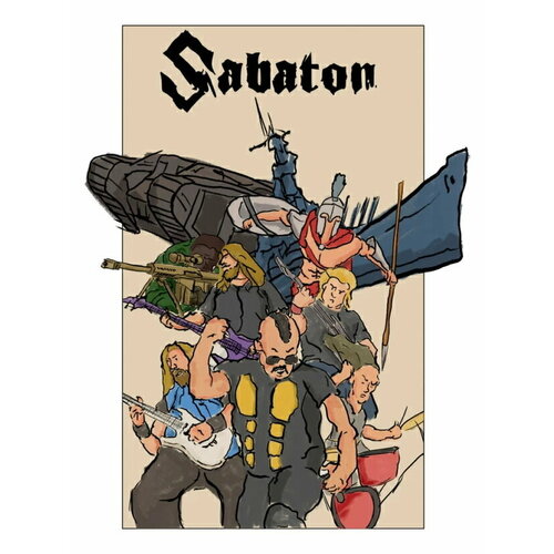 Плакат, постер на холсте Sabaton/Сабатон/музыкальные/поп исполнитель/артист/поп-звезда/группа. Размер 42 х 60 см