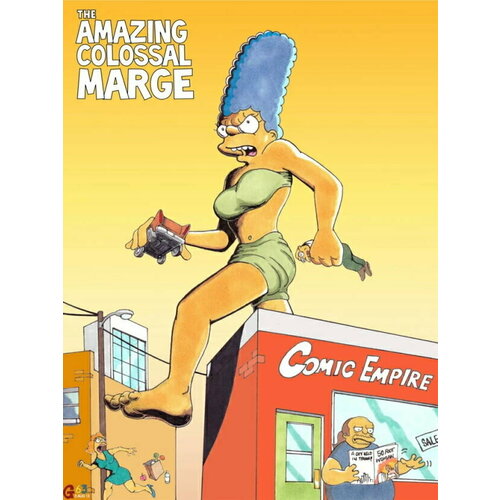 Плакат, постер на бумаге Simpsons-Amazing Colossal Marge/Симпсоны: Мардж/комиксы/мультфильмы. Размер 21 х 30 см