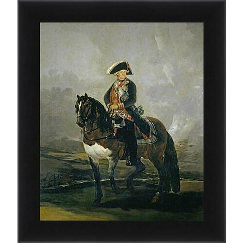 Плакат, постер на холсте Carlos IV on Horseback. Франсиско Гойя. Размер 21 х 30 см