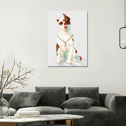 Интерьерная картина на холсте - Красивая и очень милая собака 20х30