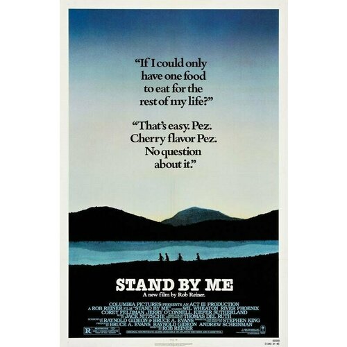 Плакат, постер на холсте Останься со мной (Stand by Me), Роб Райнер. Размер 30 х 42 см