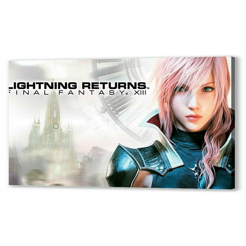 Плакат, постер на бумаге lightning returns final fantasy xiii, lightning, novus partus. Размер 21 х 30 см