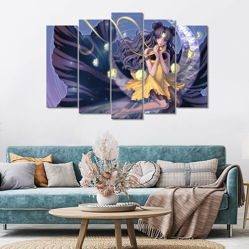 Модульная картина/Модульная картина на холсте в подарок/Luna Sailor moon/Луна Сейлор мун 150х100
