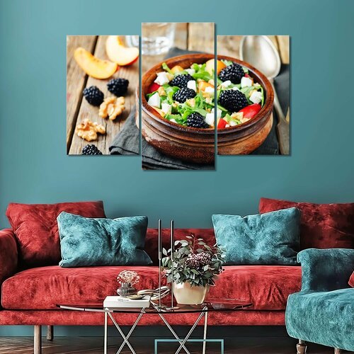 Модульная картина/Модульная картина на холсте/Модульная картина в подарок/фруктовый салат-fruit salad120х80