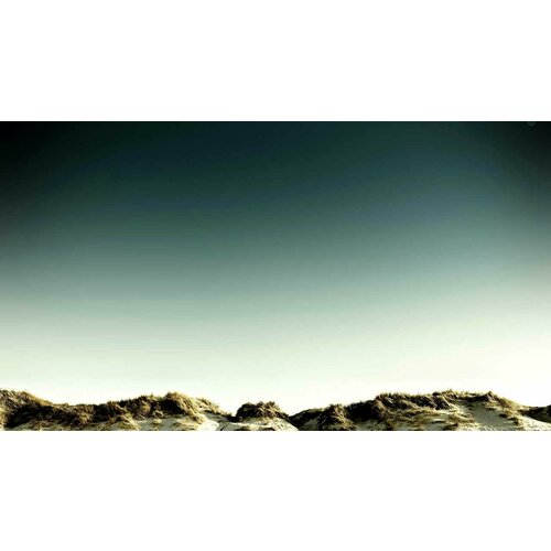 Картина на холсте 60x110 Альянс Лес "Трава небо Песок" на подрамнике / интерьер/ декор